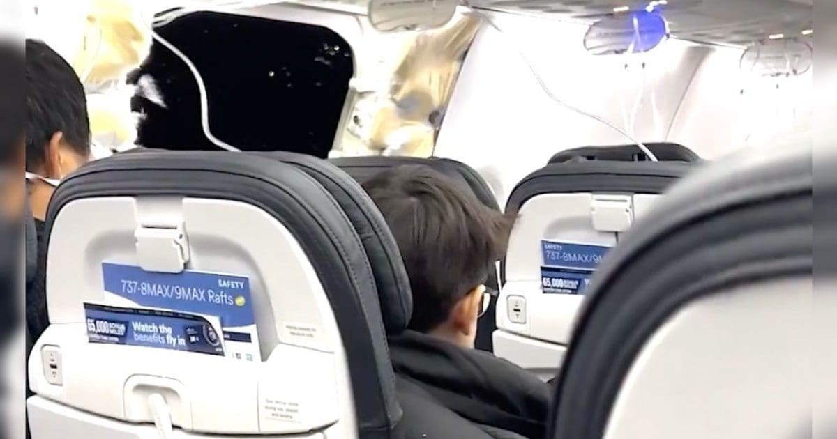 TERRIFYING: Video Shows Boeing 737 Losing Section Of Plane In The Air ...