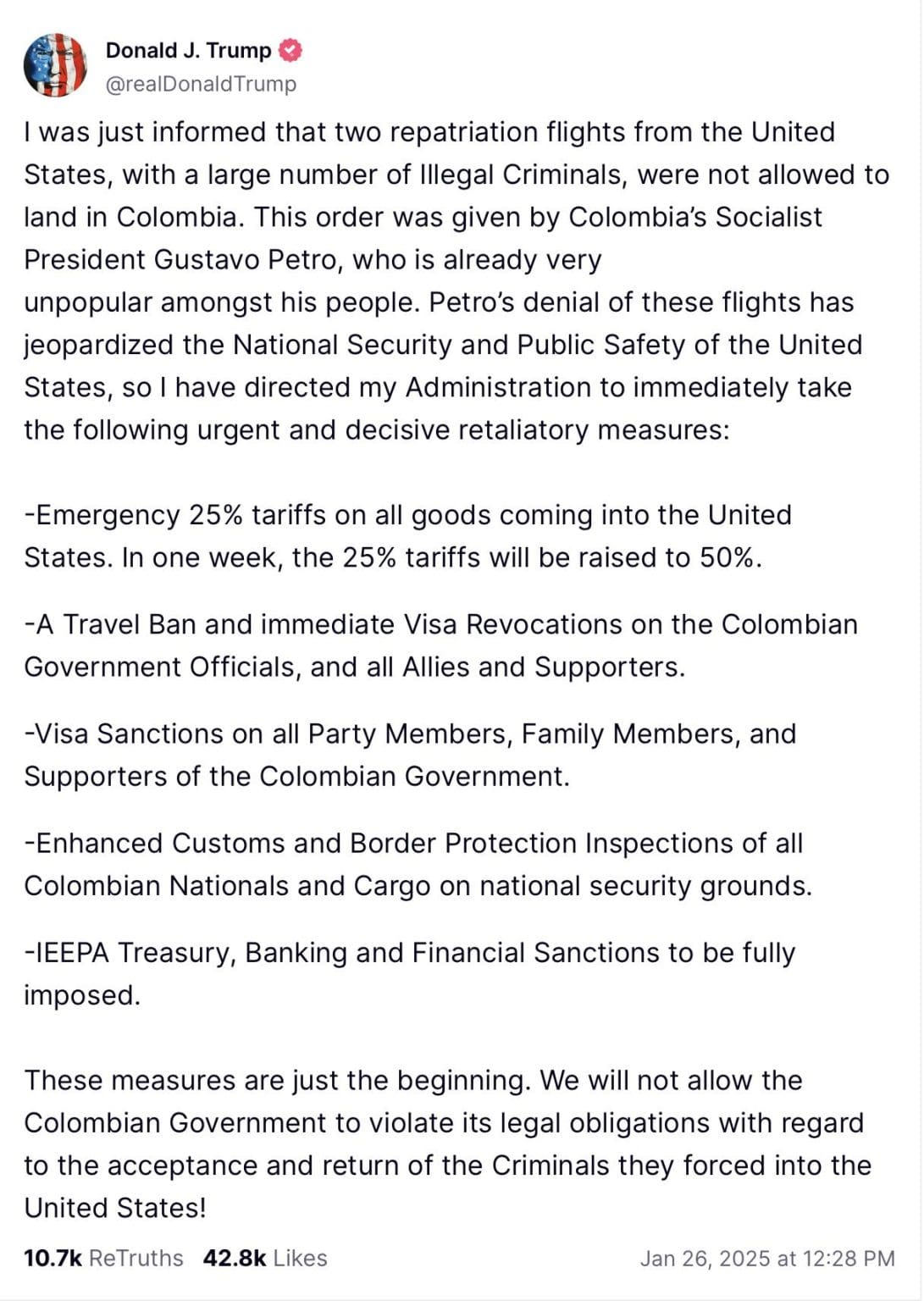 JUST IN: President Trump Hits Colombia HARD! | WLT Report