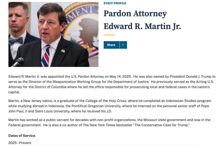 BREAKING: Ed Martin REMOVED from Key Role at Department of Justice ...