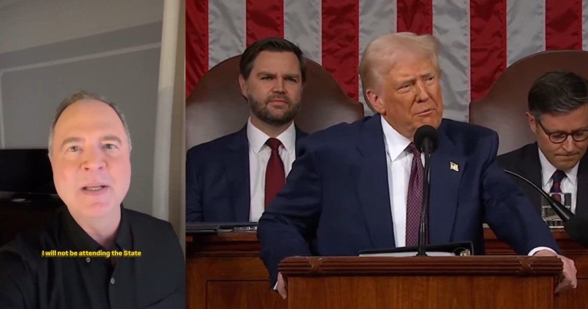 Adam Schiff Says He's BOYCOTTING President Trump's State of the Union ...