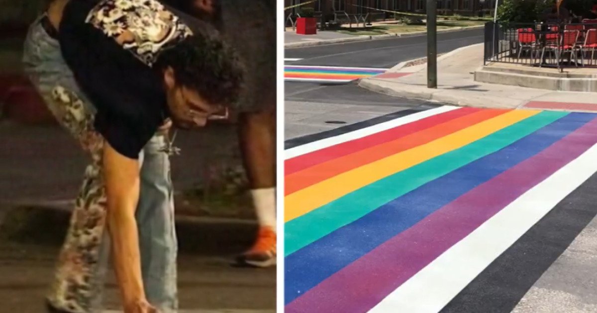 Man Arrested After Trying to Re-Paint "Gay Pride" Rainbow Crosswalk in ...