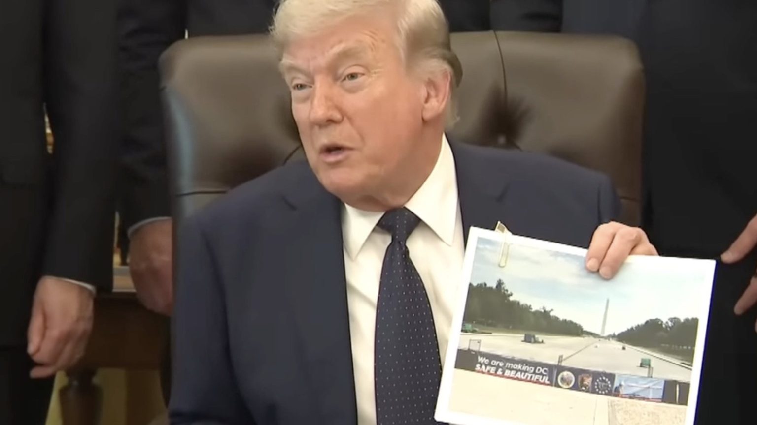 President Trump Shows Off Stunning Reflecting Pool Sample Test, Says ...